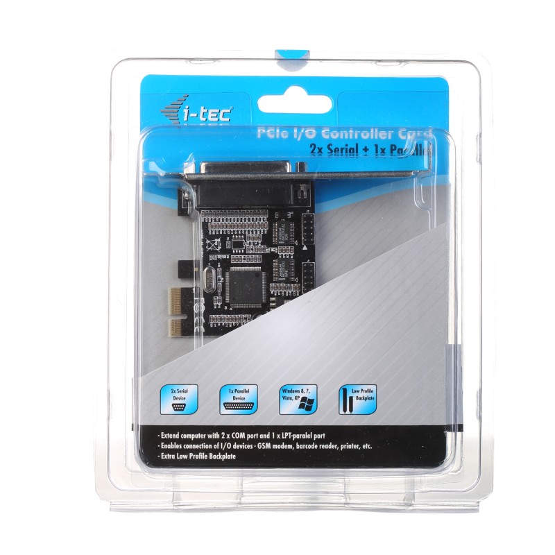 i-tec PCI-Express Card 2x Serial RS232 + 1x Parallel DB25 PCE2S1P ...