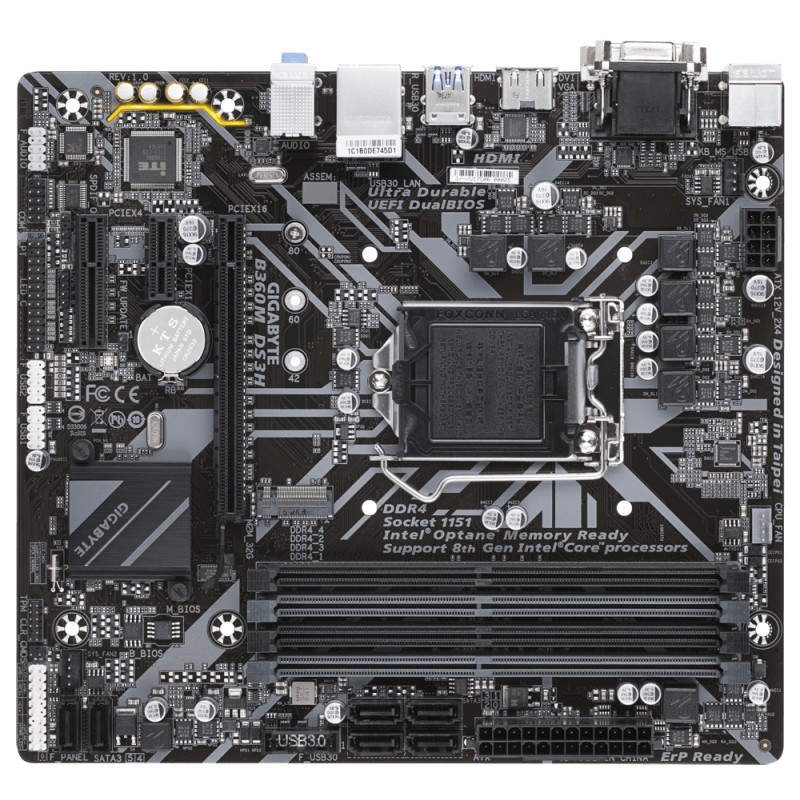 Gigabyte B360M DS3H Intel B360 Express LGA 1151 - ProComponentes