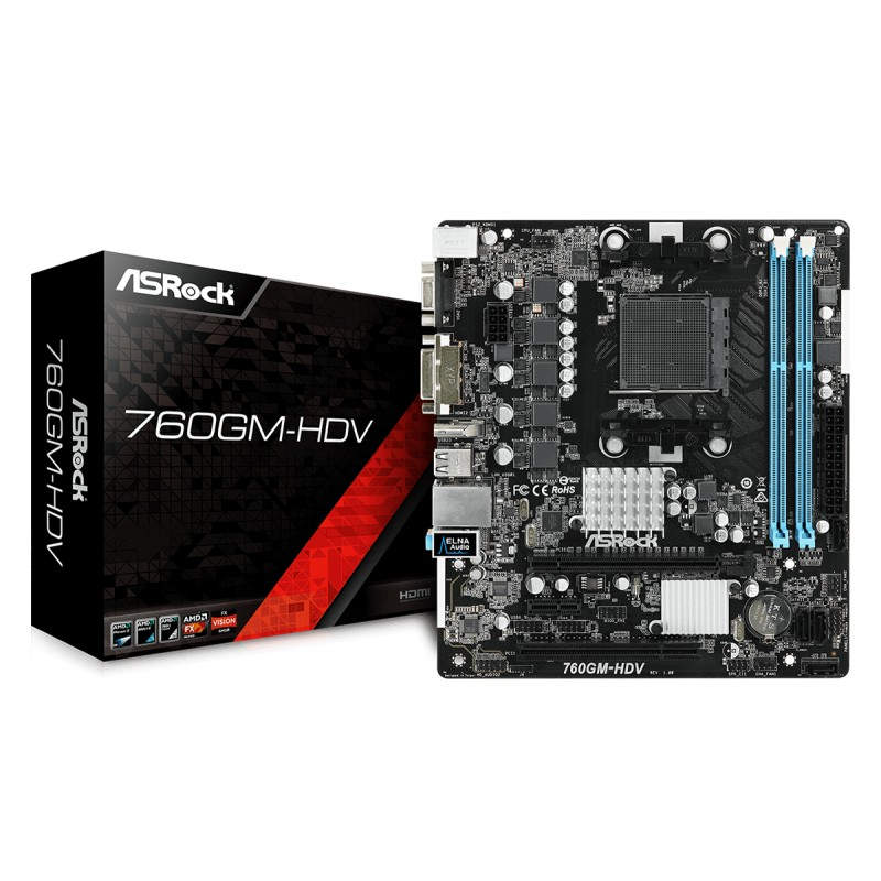 Asrock 760GM-HDV AMD 760G Socket AM3+ Micro ATX 90-MXB7U0-A0UAYZ ...