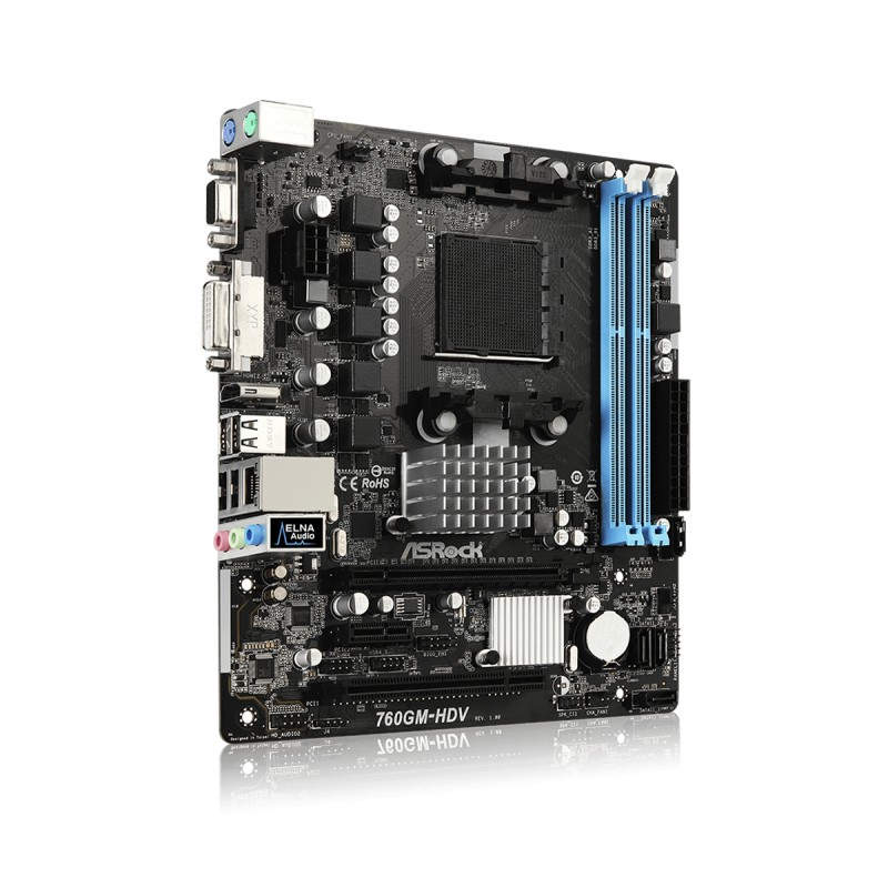 Asrock 760GM-HDV AMD 760G Socket AM3+ Micro ATX 90-MXB7U0-A0UAYZ ...