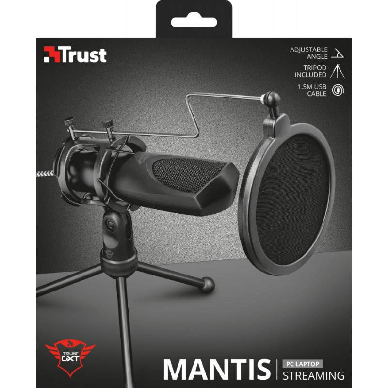 Trust GXT 232 Mantis PC microphone Alámbrico Negro 22656 - ProComponentes