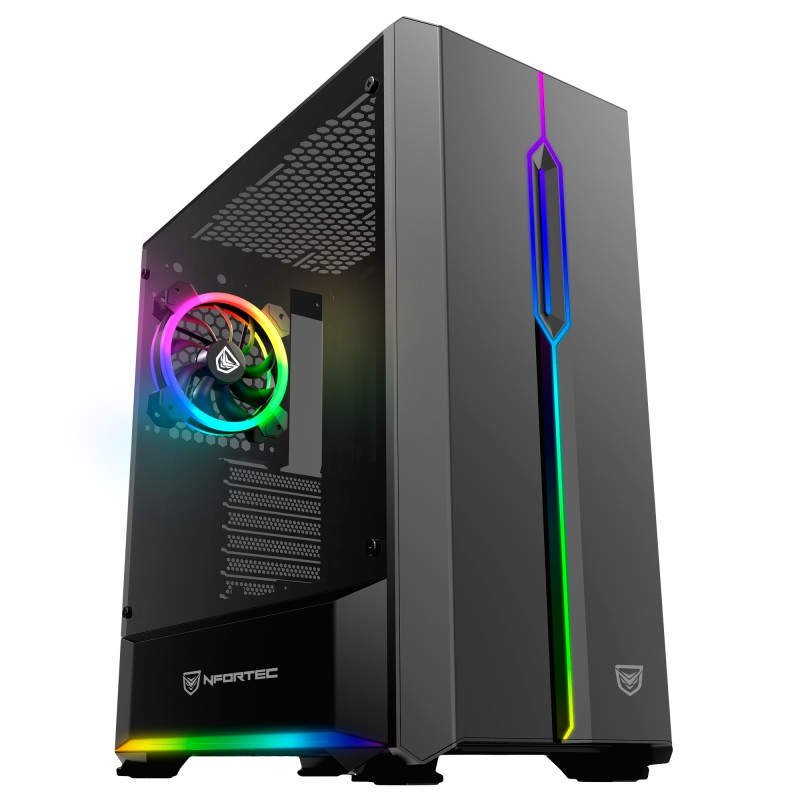 Nfortec Antares Torre Gaming Negra RGB - ProComponentes