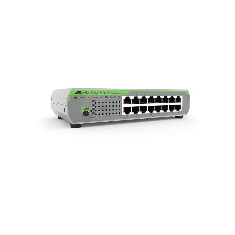 Allied Telesis AT-FS710/16-50 No administrado Fast Ethernet (10/100) Verde, Gris 1U 990-005847 ...