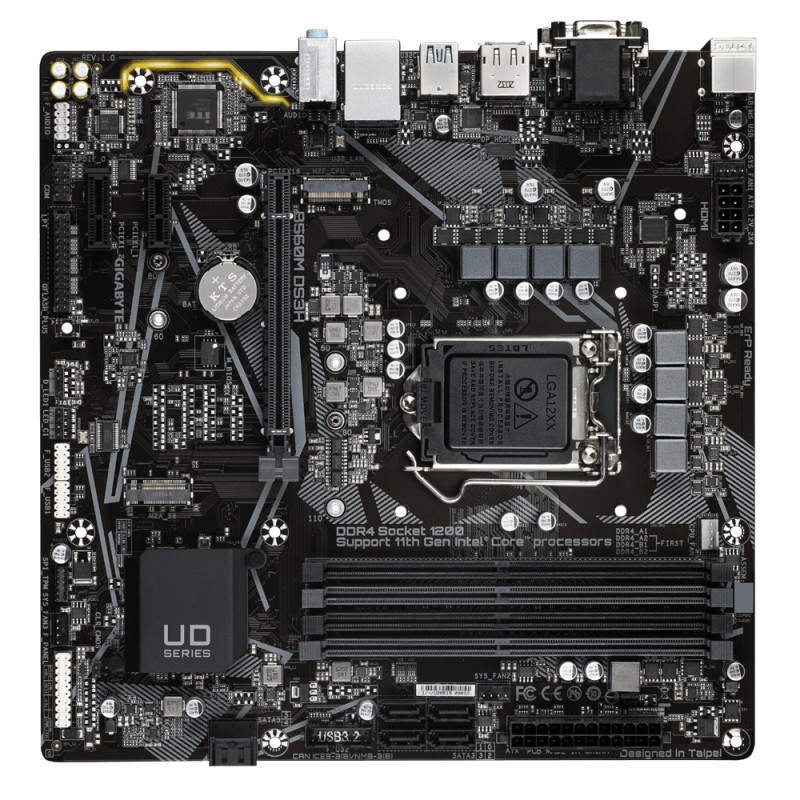 Gigabyte B560M DS3H placa base Intel B560 Express LGA 1200 micro ATX ...