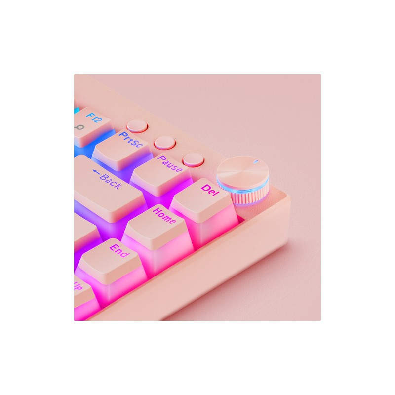 Mars Gaming MKCLOUD Teclado Inalámbrico RGB Rosa Switch Marrón Español ...