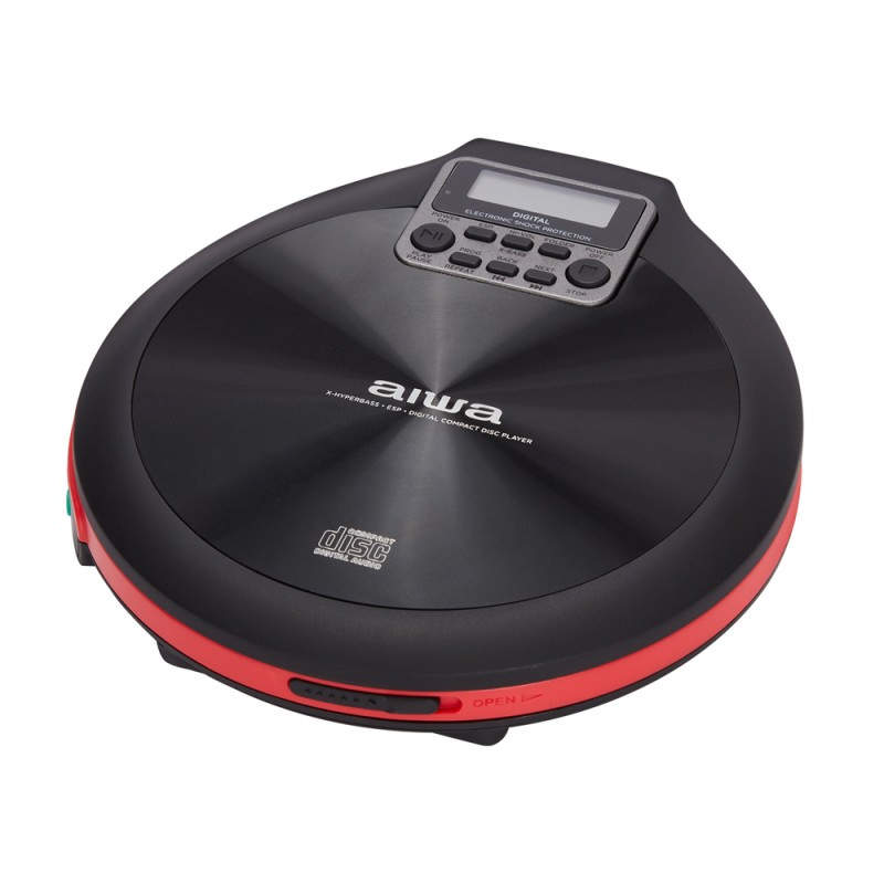 Aiwa WaLK PCD-810 Reproductor de CD portátil Negro, Rojo - ProComponentes