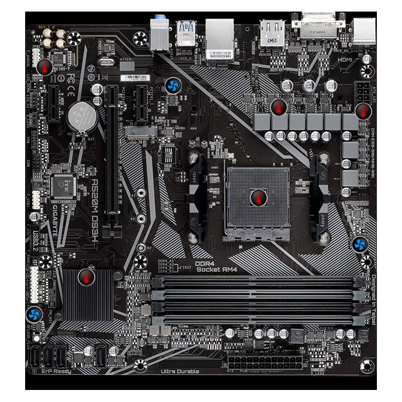 Gigabyte A520M DS3H (rev. 1.x) Zócalo AM4 micro ATX - ProComponentes