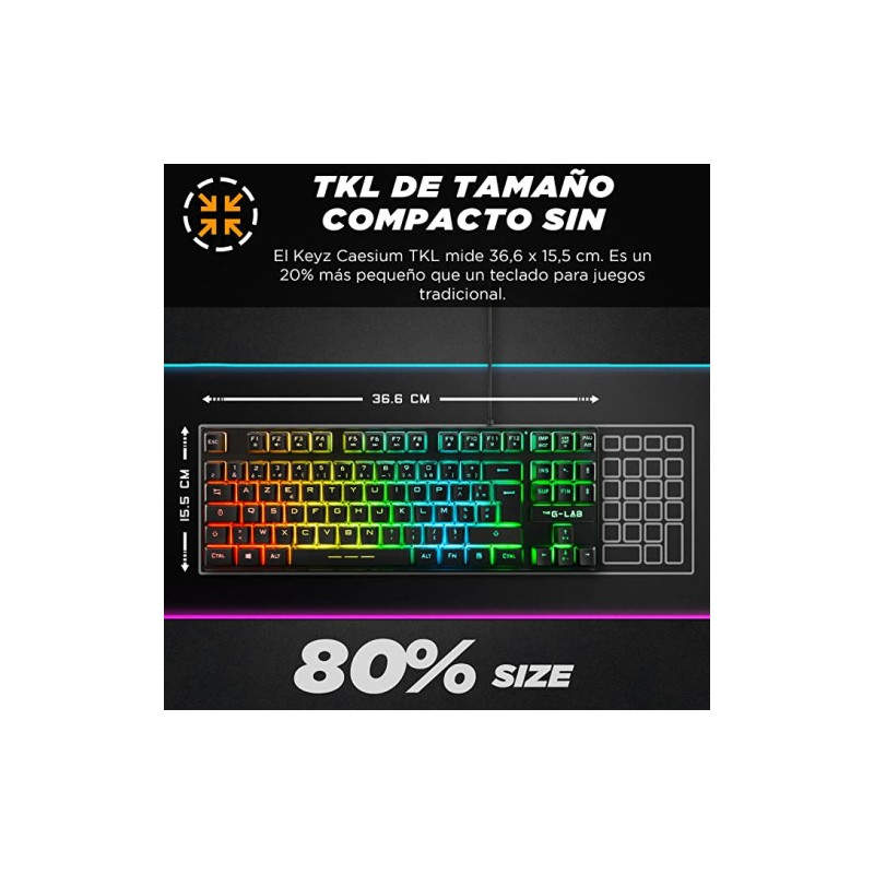 GAMING KEYBOARD TKL MEMBRANE -- SPANISH LAYOUT - ProComponentes