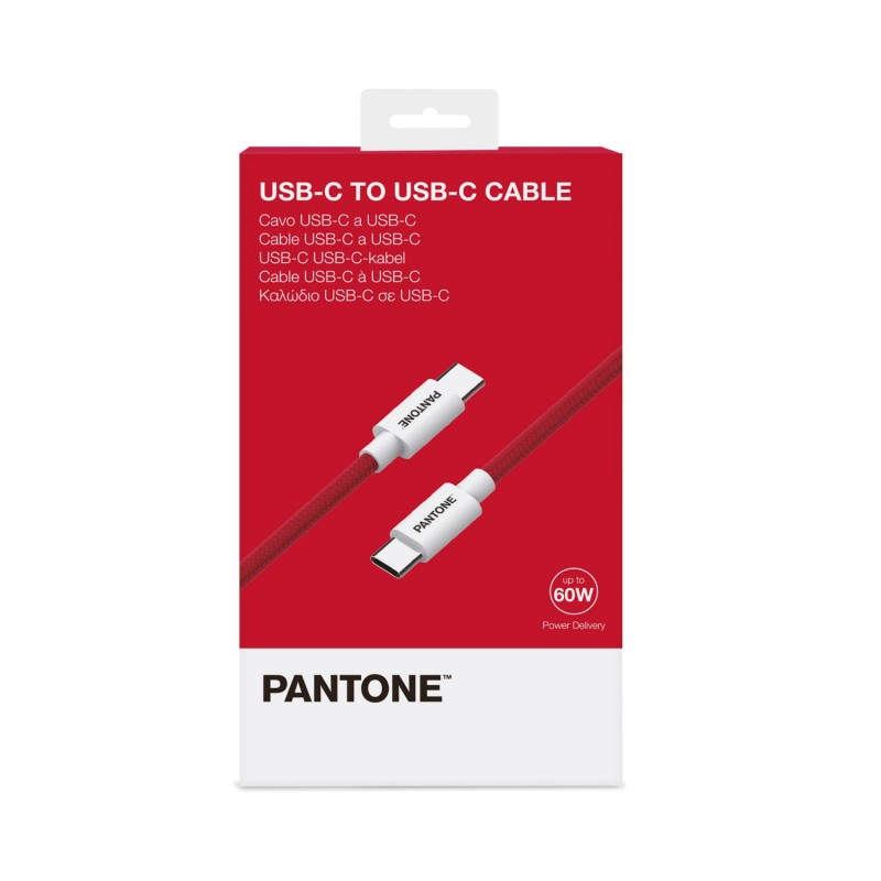 Pantone PT-CTC002-5R1 cable USB 1,5 m USB C Rojo - ProComponentes
