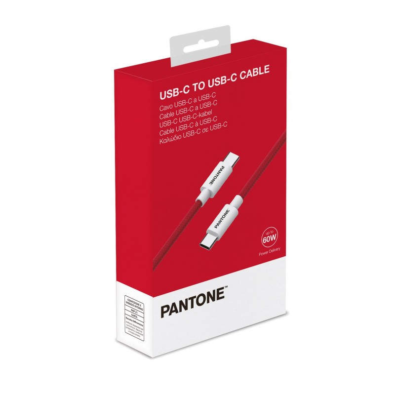 Pantone PT-CTC002-5R1 cable USB 1,5 m USB C Rojo - ProComponentes