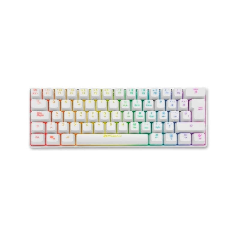 Mirage tkl 60% teclado mecanico gaming rgb blanco - ProComponentes