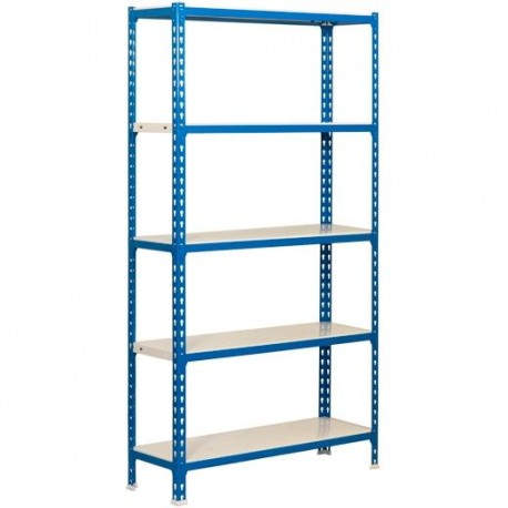 SIMONRACK KIT SIMONCLICK MINI 5/400 ESTANTERÍA METÁLICA 5 BALDAS/180KG 180X80X40CM AZUL/BLANCO ...