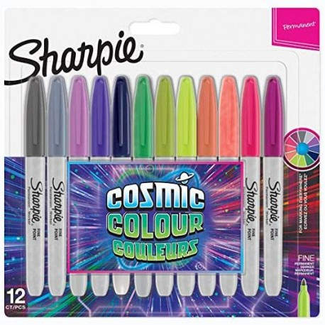 SHARPIE MARCADOR PERMANENTE FINE 0,9MM SURTIDOS COSMIC PUNTA REDONDA ...