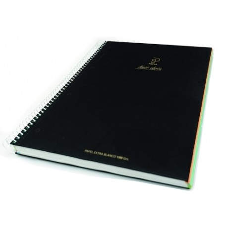 PACSA CUADERNO SERIE FIRST CLASS A5 MICROPERFORADO 120H TAPA NEGRA ...
