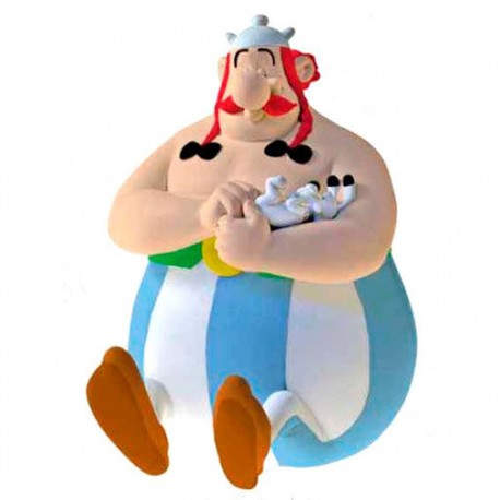 Figura hucha plastoy asterix y obelix obelix sentado con idefix ...