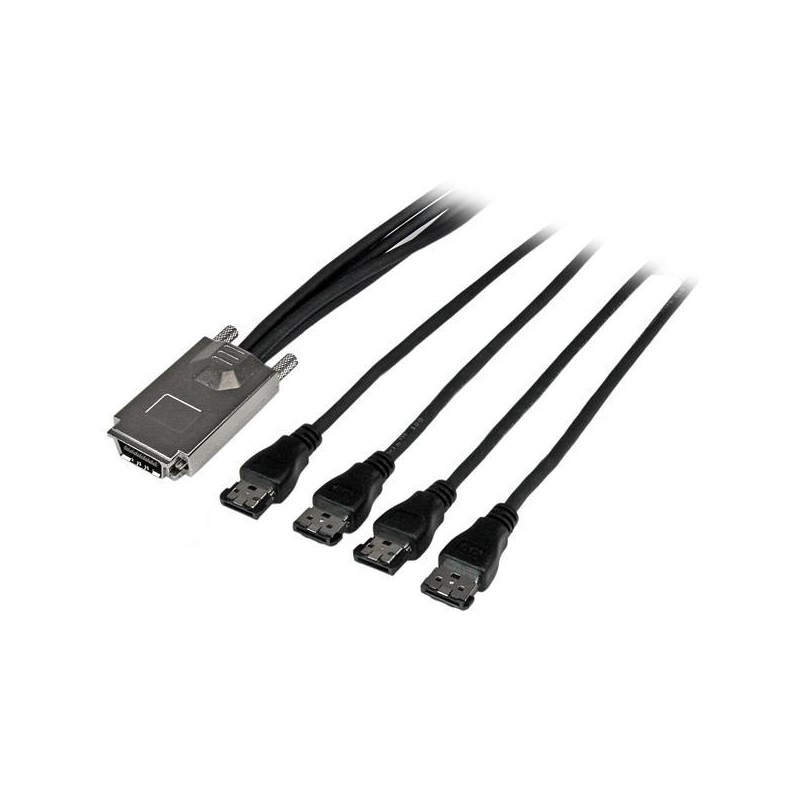 StarTech.com Cable 2m SAS Serial Attached SCSI SFF-8470 a 4x eSATA ...
